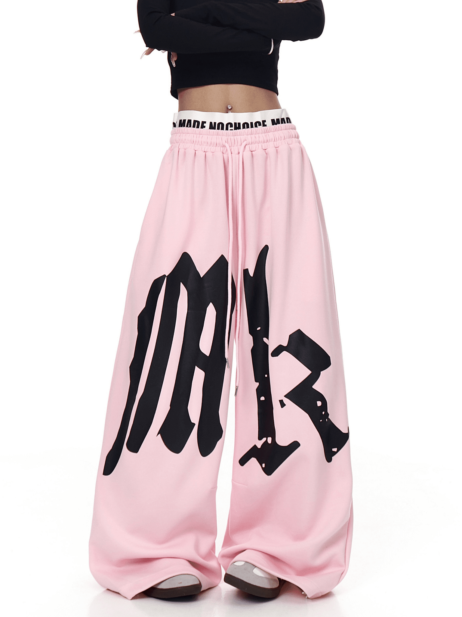 Oversized Distressed Track Pants Dual Waistband | Copping Threads ...